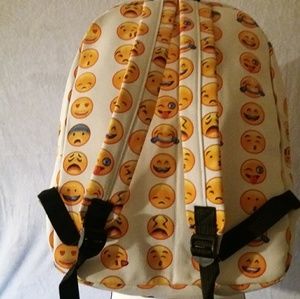 Ennotek | Accessories | 7 Emoji Backpack White Canvas | Poshmark